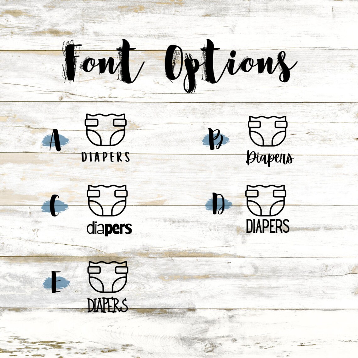 Baby Nursery Labels: Diaper Decal, Baby Organization - Etsy