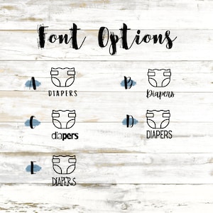 Baby Diapers Label Diaper Sticker, Diaper Decal, Baby Organization ...