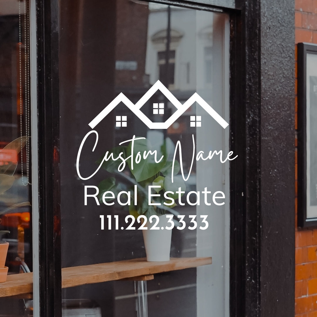 Custom Real Estate Personalized Decal Sticker - Real Estate Marketing ...