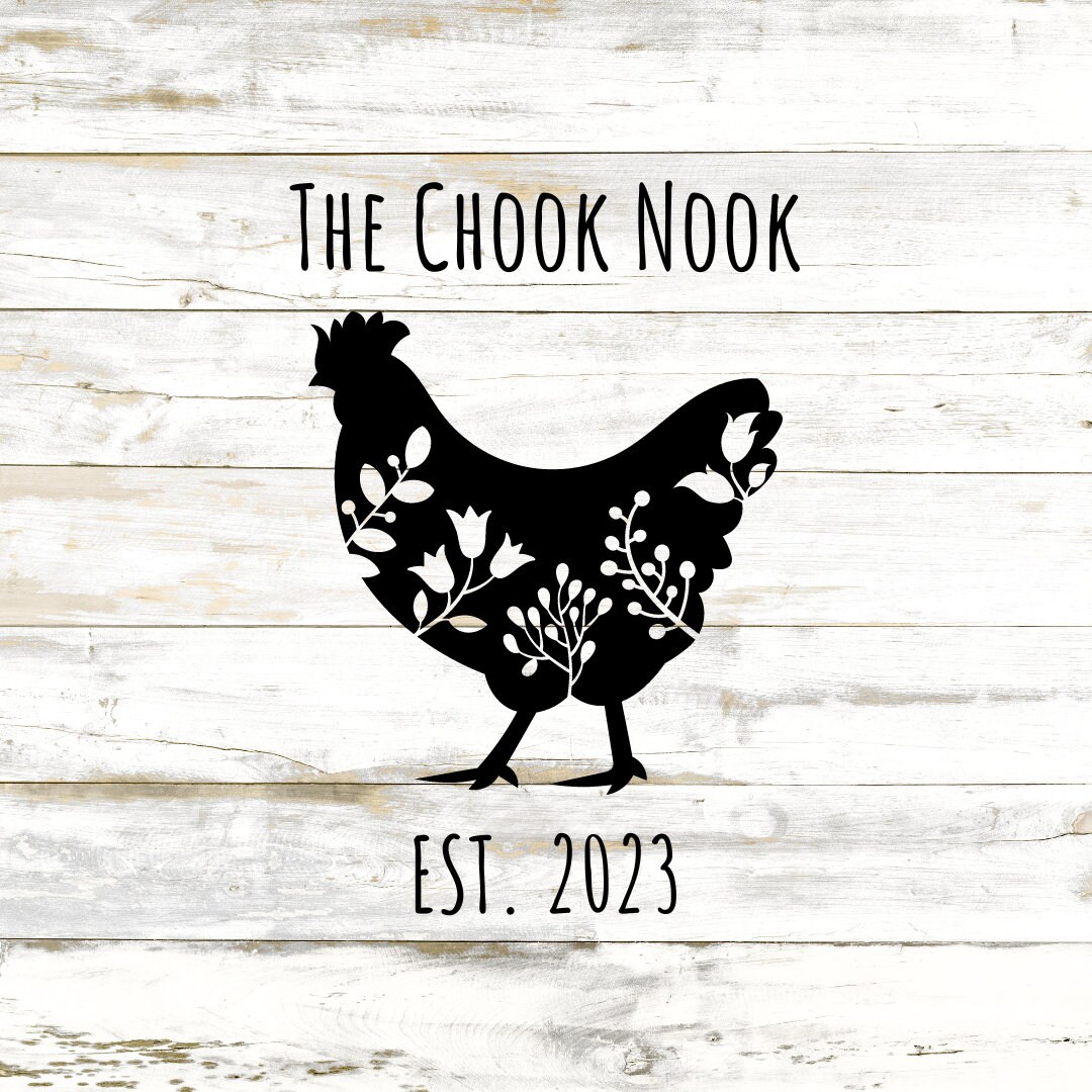 The Chook Nook Est. 2023 Vinyl Decal Sticker - Custom Sticker, Chicken ...