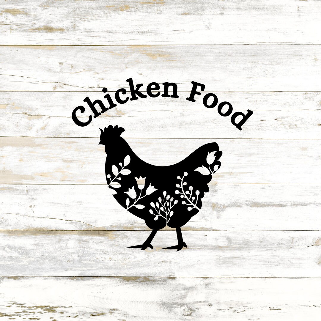Chicken Food Label Vinyl Decal Sticker - Cute Farm Sticker, Chicken ...