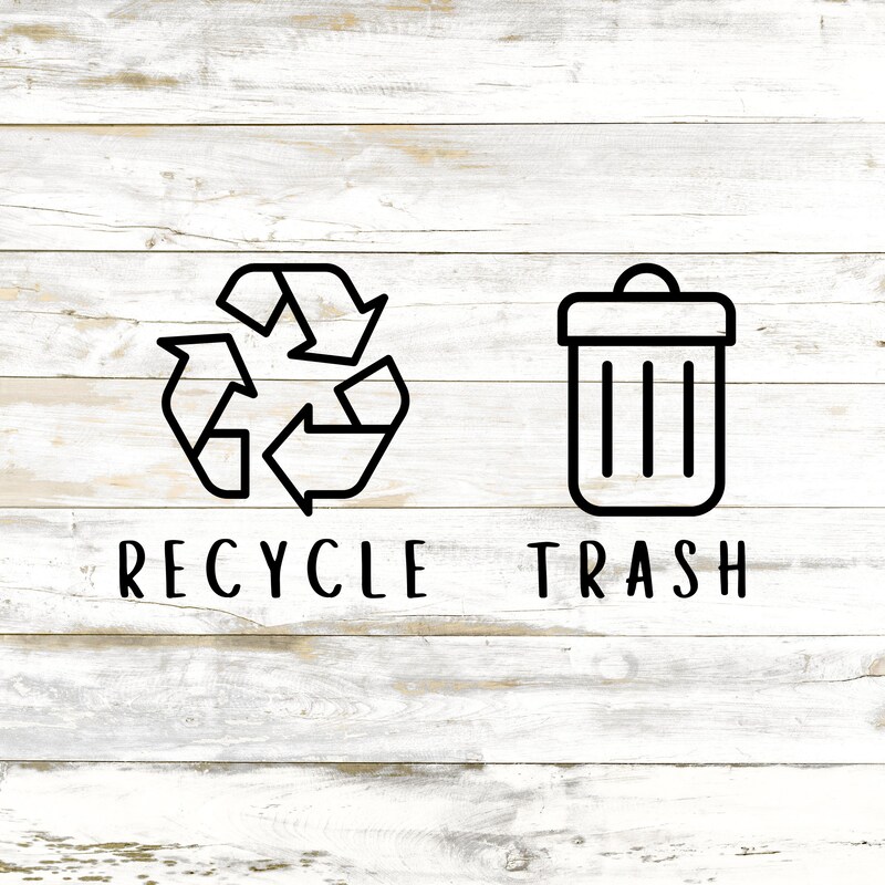 Trash Recycle Decal - Etsy