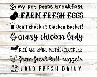 Funny Chicken Egg Sticker - Etsy