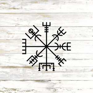 Vegvisir Symbol Decal Vinyl Sticker - Viking Decal Sticker, Vegvísir ...