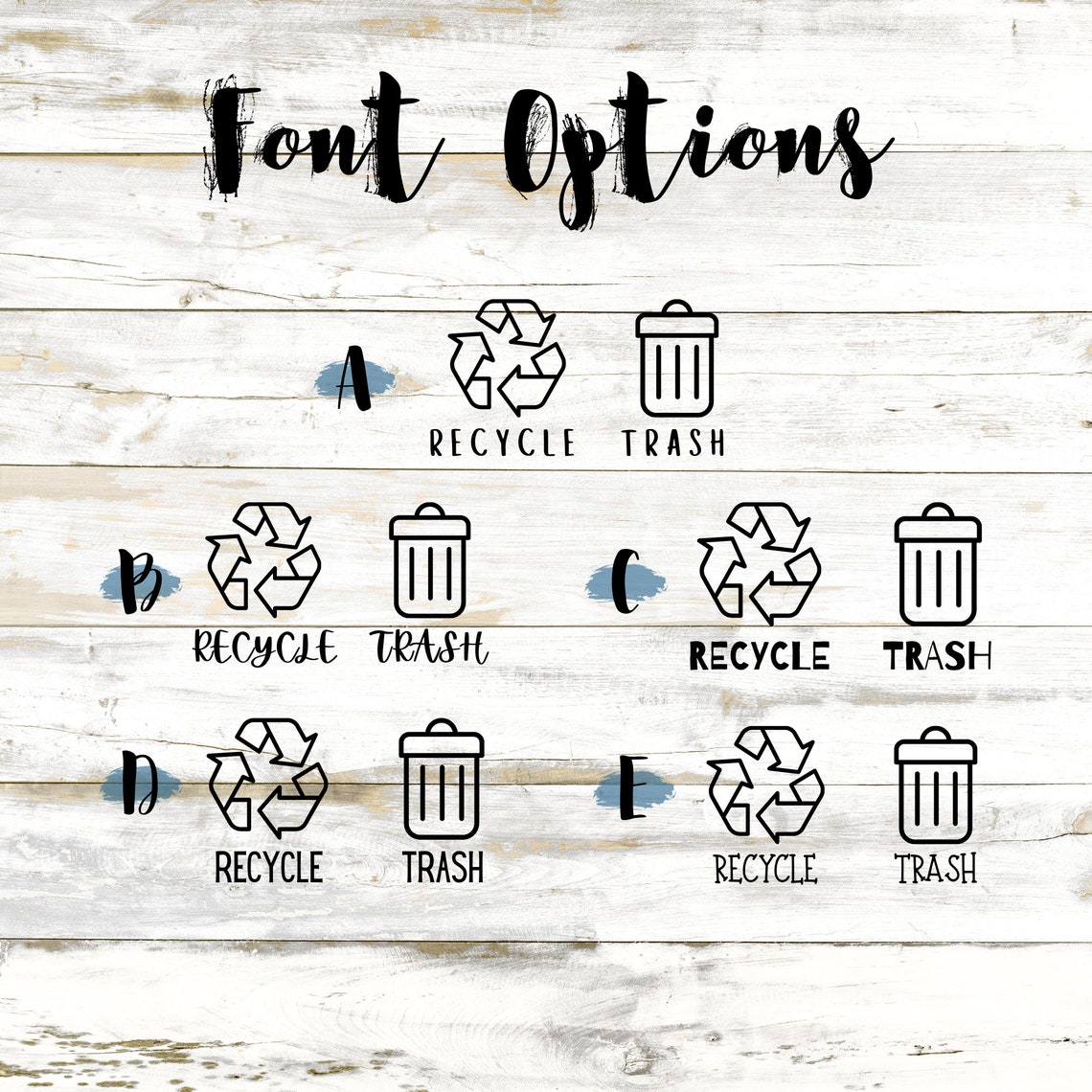 Trash Recycle Compost Vinyl Decal Stickers Kitchen - Etsy