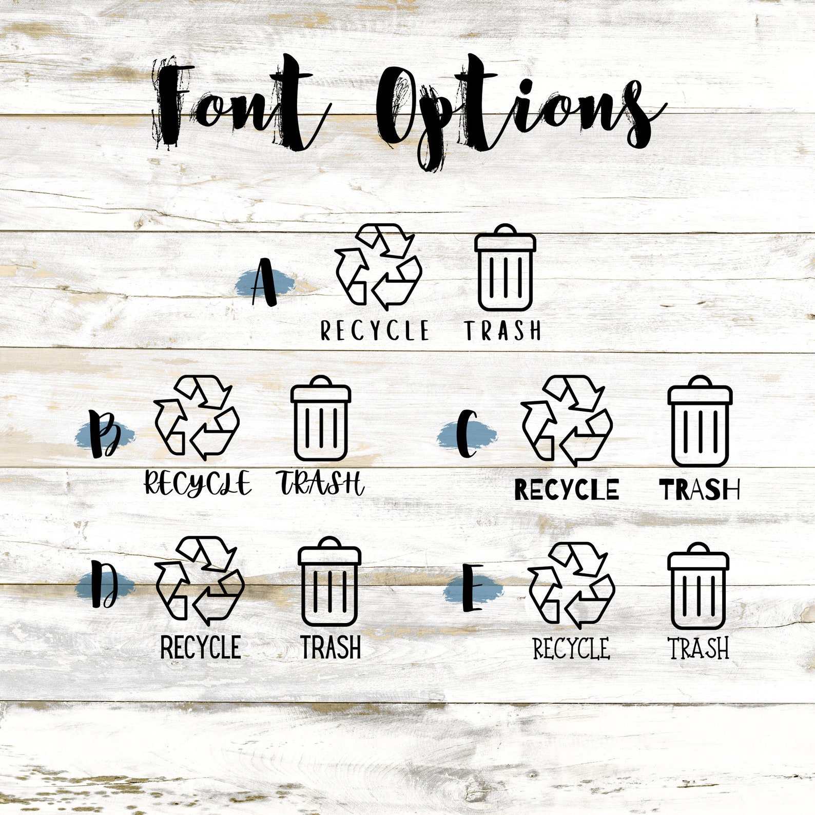 Trash Recycle Compost Vinyl Decal Stickers Kitchen - Etsy
