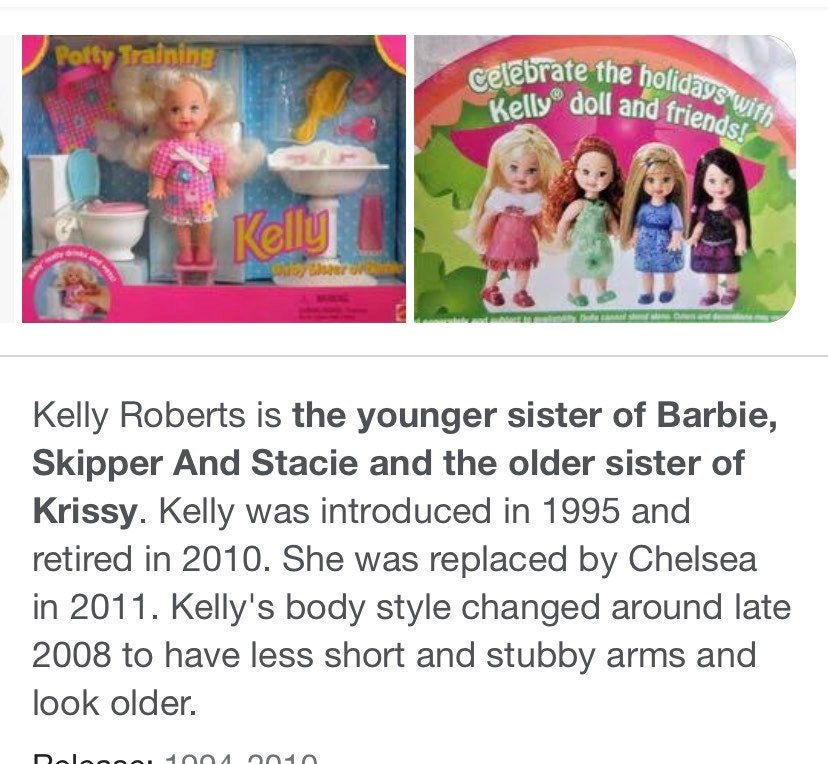 Mattel Kelly Doll 3 Barbie Small ,brunette,blonde - Etsy