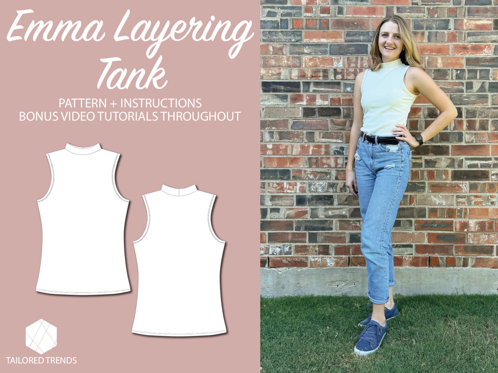 Fitted Tank Top | Digital Sewing Patter | Sizes 2-14 | PDF Download ...