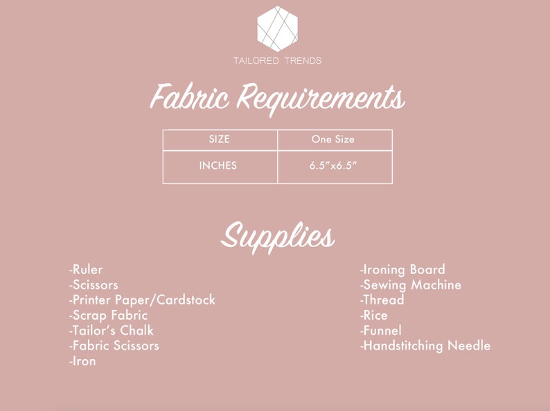 Pattern Weights Digital Sewing Pattern One Size PDF | Etsy