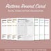 Pattern Record Cards | Sewing Pattern Organizer PDF | Printable Pattern ...