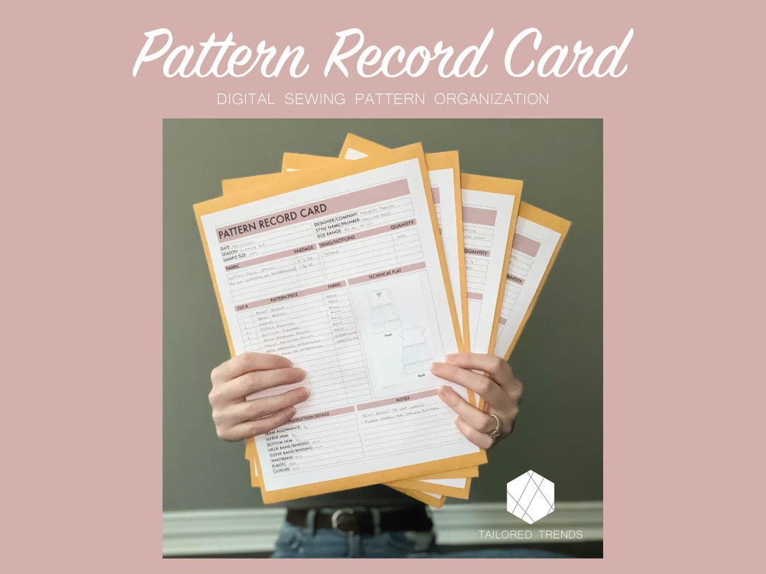 Pattern Record Card | PDF Download | Industry Template for Pattern ...