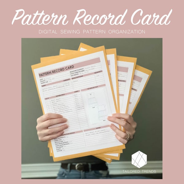 Pattern Record Card Template - Etsy