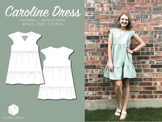 Tiered Dress Digital Sewing Pattern Sizes 2-14 PDF | Etsy