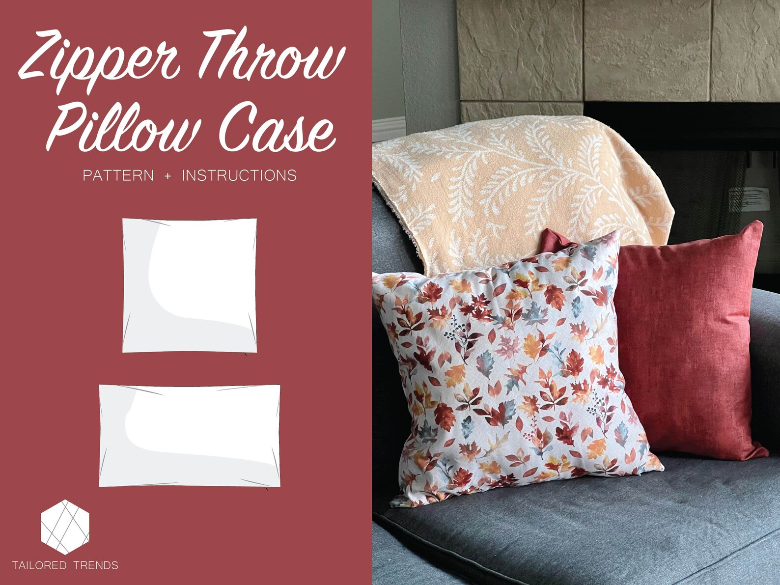 Pillow Case | Digital Sewing Pattern | 8 Sizes | PDF Download | Multi ...