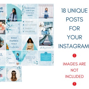 Sky Blue Instagram Puzzle Feed Template - Instagram Puzzle - Canva ...