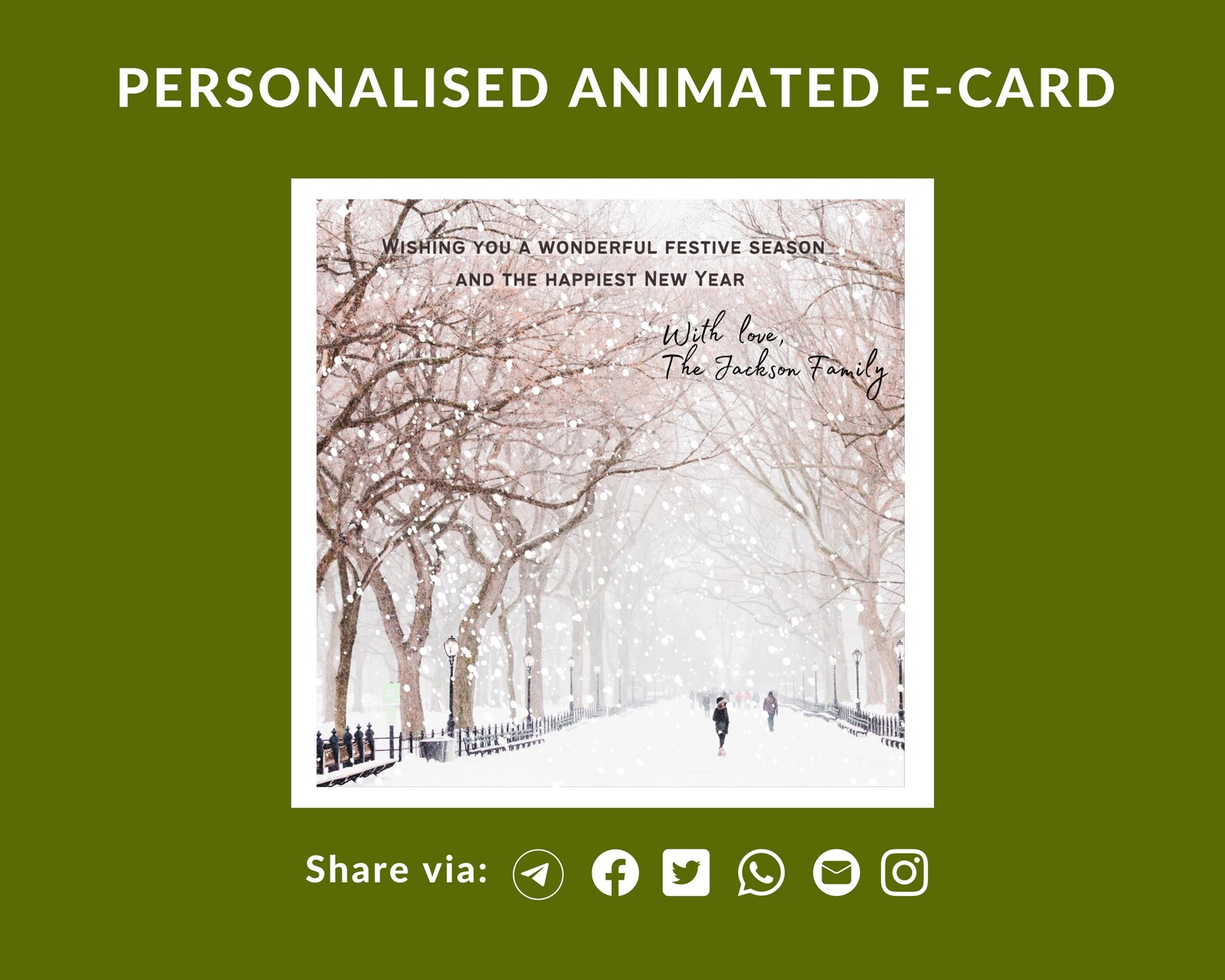 Personalised Animated Video Christmas Card. Seasons Greetings Ecard ...