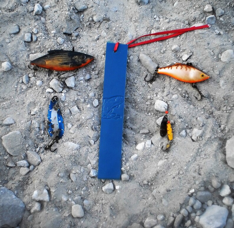 Majestic Leaping Trout Wildlife Leather Bookmark Nature Leather ...