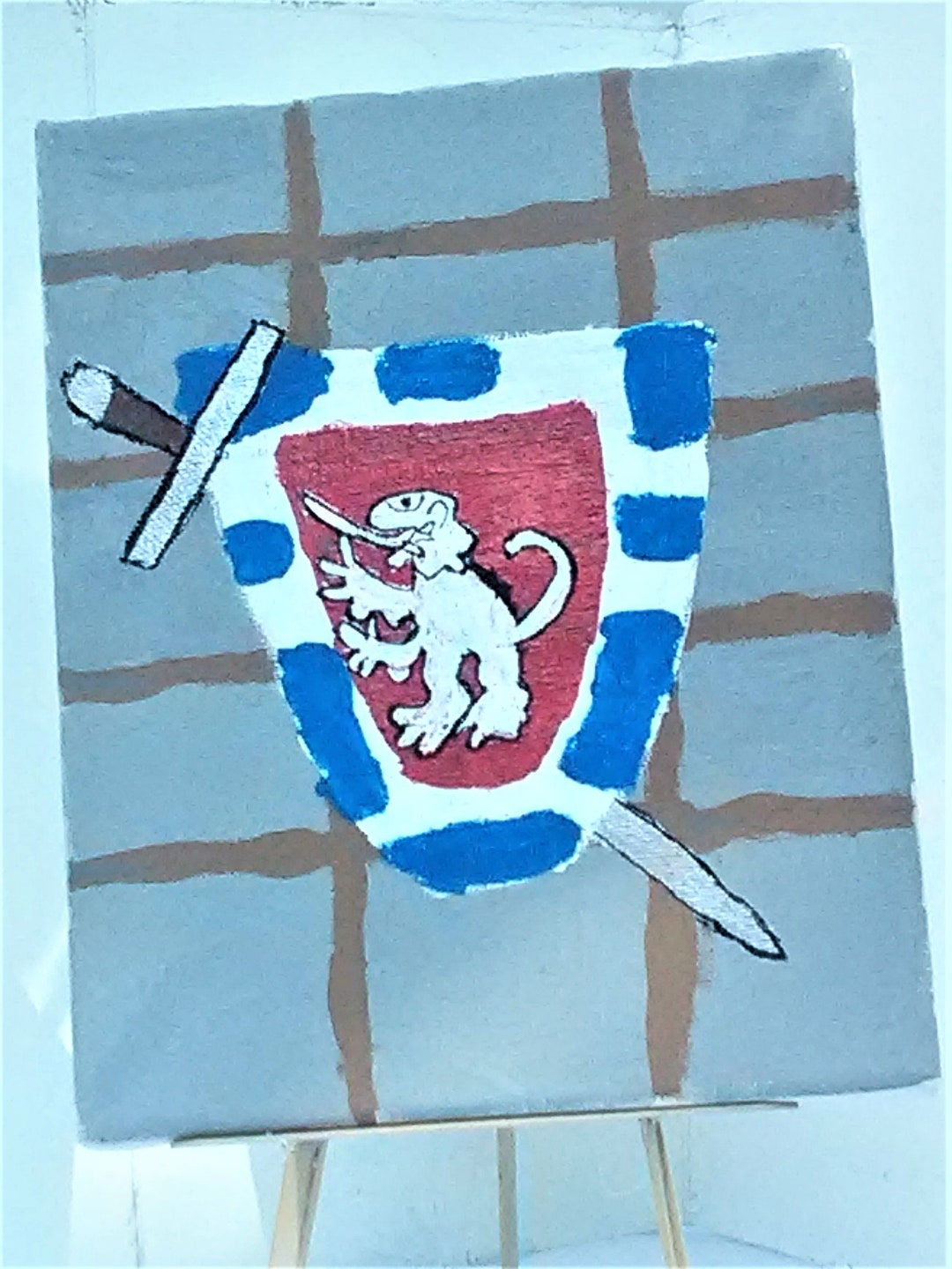 8X10 Painting of the Shield & Sword of Scottish Freedom Fighter Sir ...