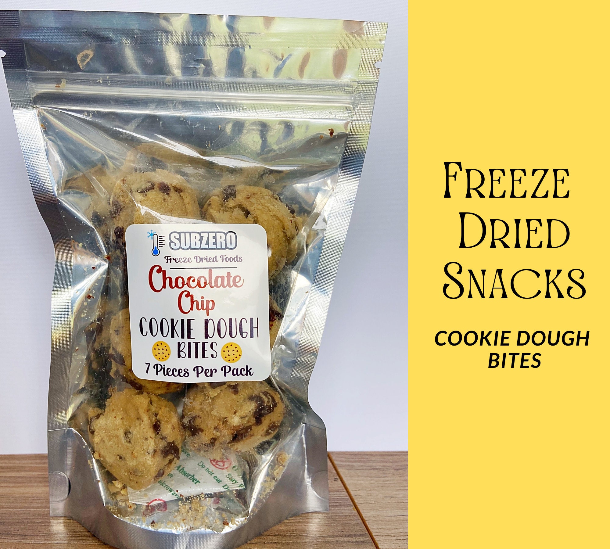 Freeze Dried Cookie Dough Bites 7 Pieces Airy Crunchy Freeze Dried ...