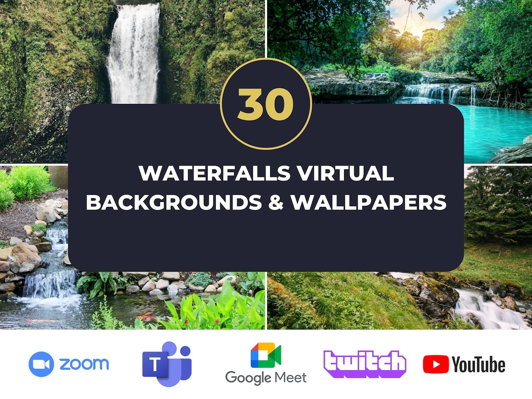 Buy 30 Zoom Backgrounds Waterfalls Virtual Backgrounds Zoom Online in India - Etsy