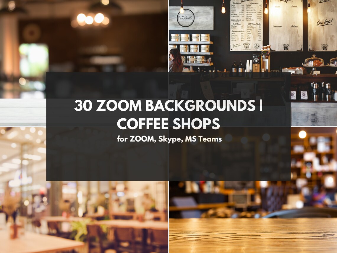 30 Zoom Backgrounds Coffee Shops Virtual Backgrounds - Etsy
