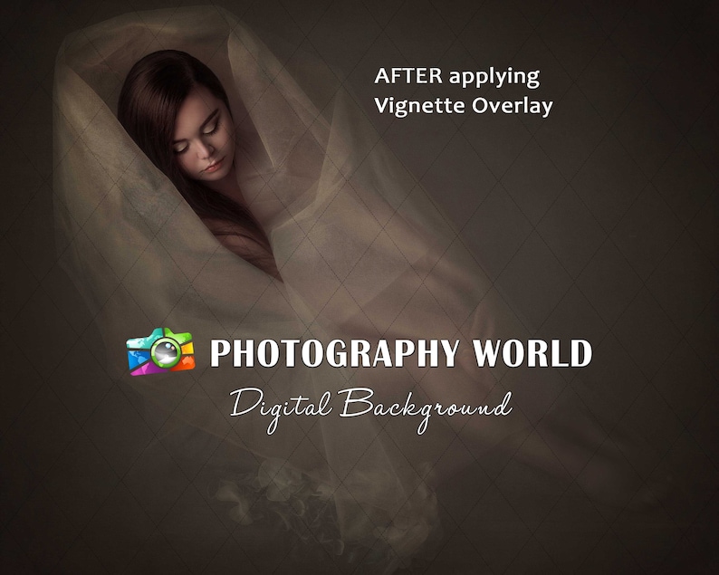 Vignette Texture Overlay – Transparent Photo Effect (digital Download ...