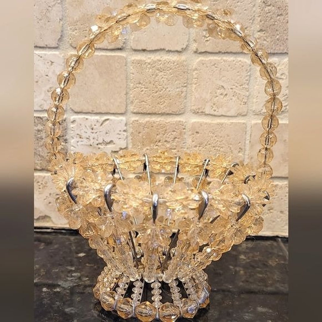 Vintage Safety Pin Art Basket - Etsy