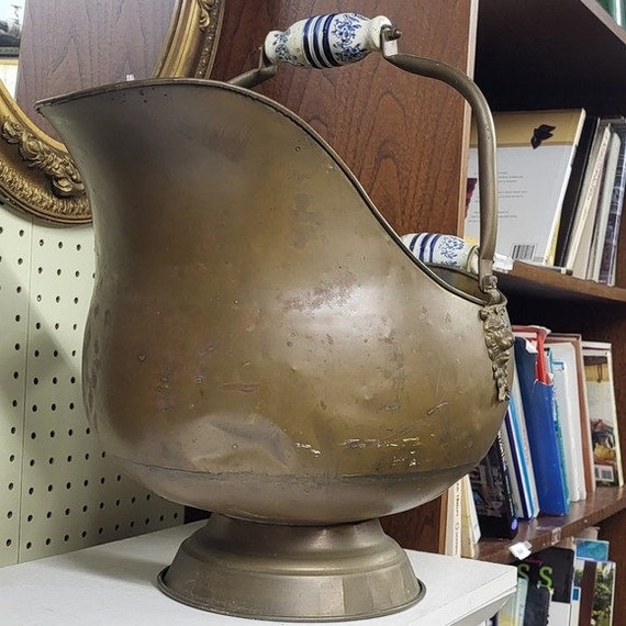 Antique Brass Coal Bucket - Etsy