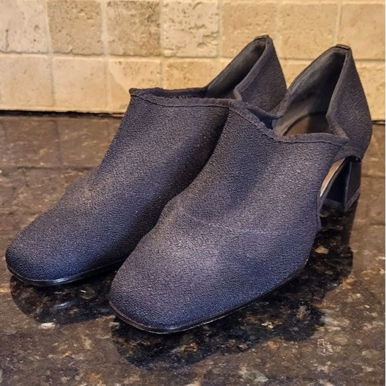 Vintage Prevata Black Sheer Mesh Cut Out Heels Size 6B - Etsy