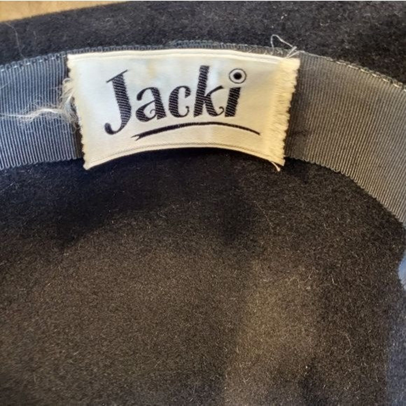 Jacki Vintage Black Felt Asymetrical Brim Hat - Etsy