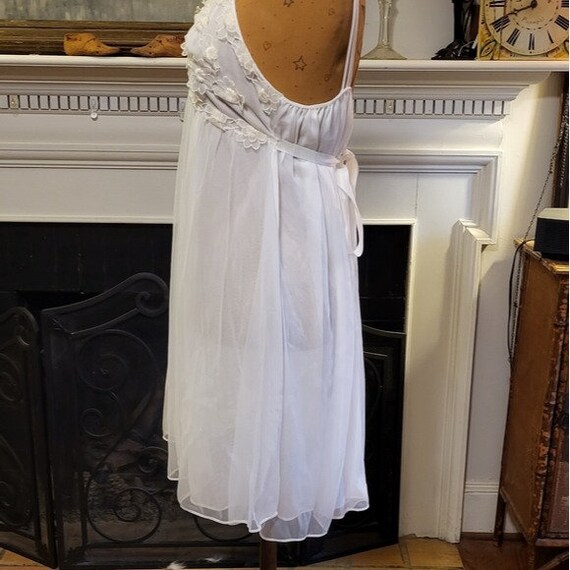 Vintage Molla Kaye white short Peignoir Set - Gem