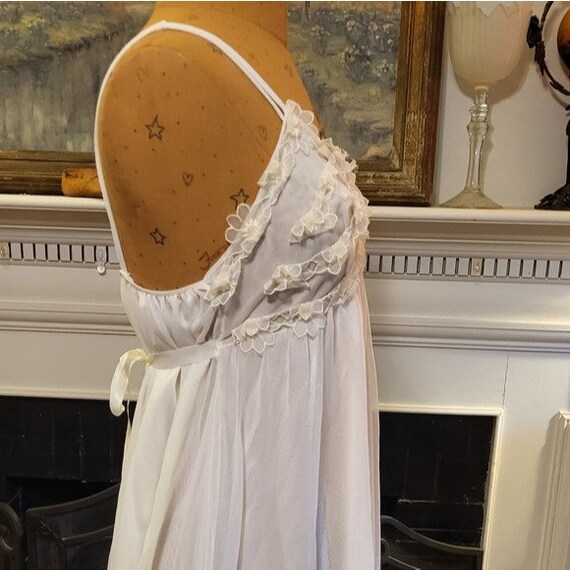 Vintage Molla Kaye white short Peignoir Set - Gem