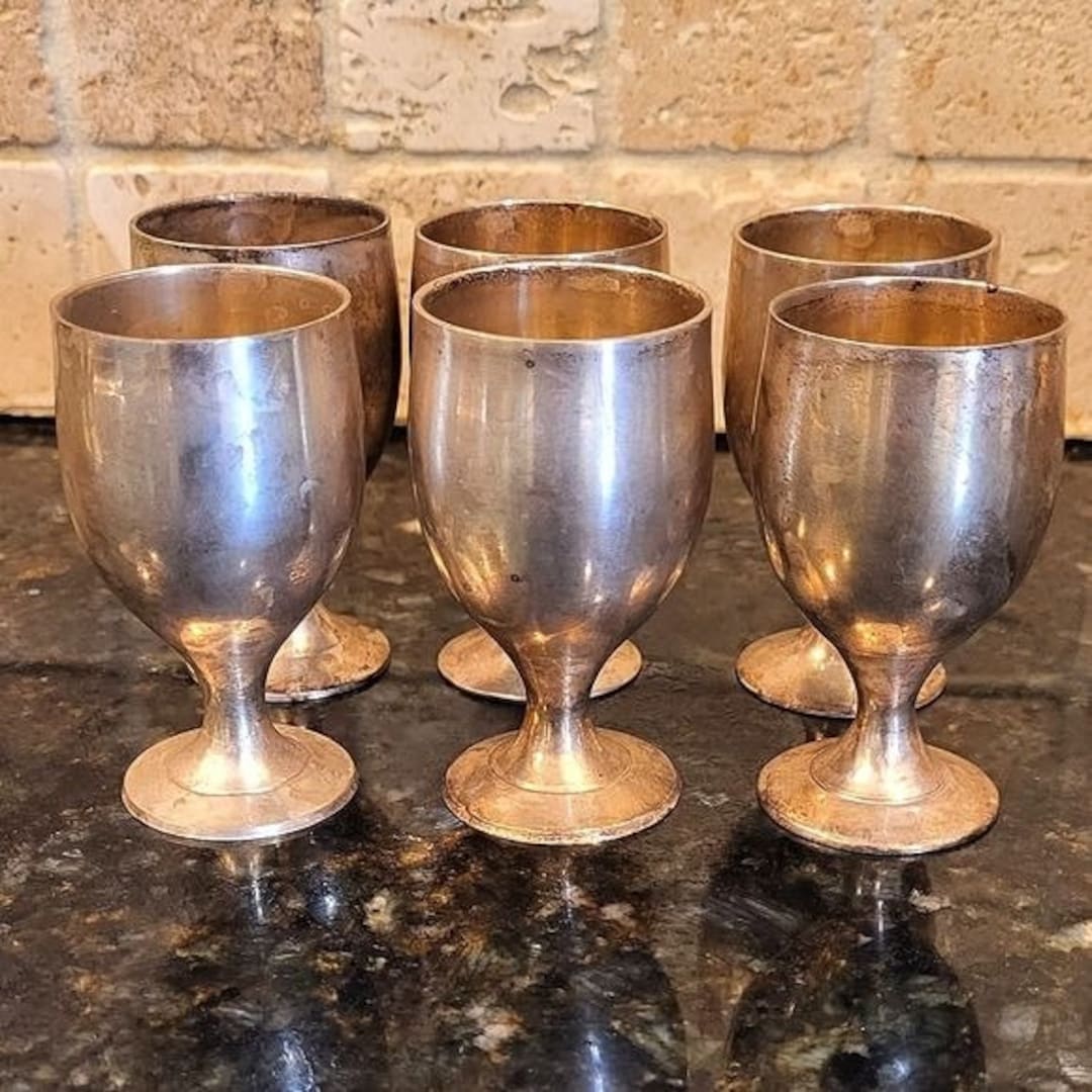 Vintage Leonard EPNS Silver Plate Cordial /shot Goblets Set of 6 - Etsy
