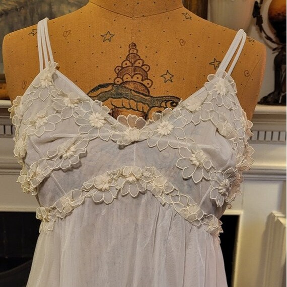 Vintage Molla Kaye white short Peignoir Set - Gem