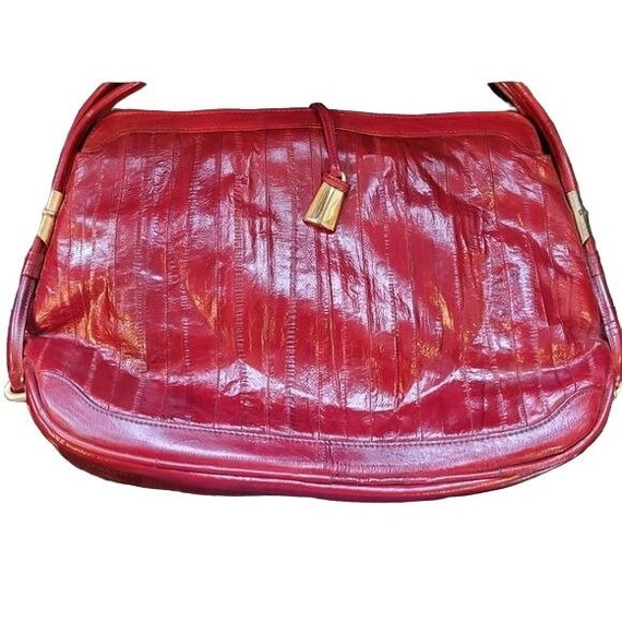 Retro 1980s Red Eel skin purse - Gem