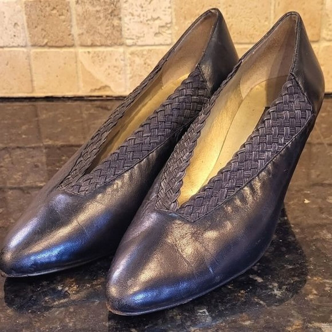 Vintage Sesto Meucci St. Florence Made in Italy. Black Leather Heels ...