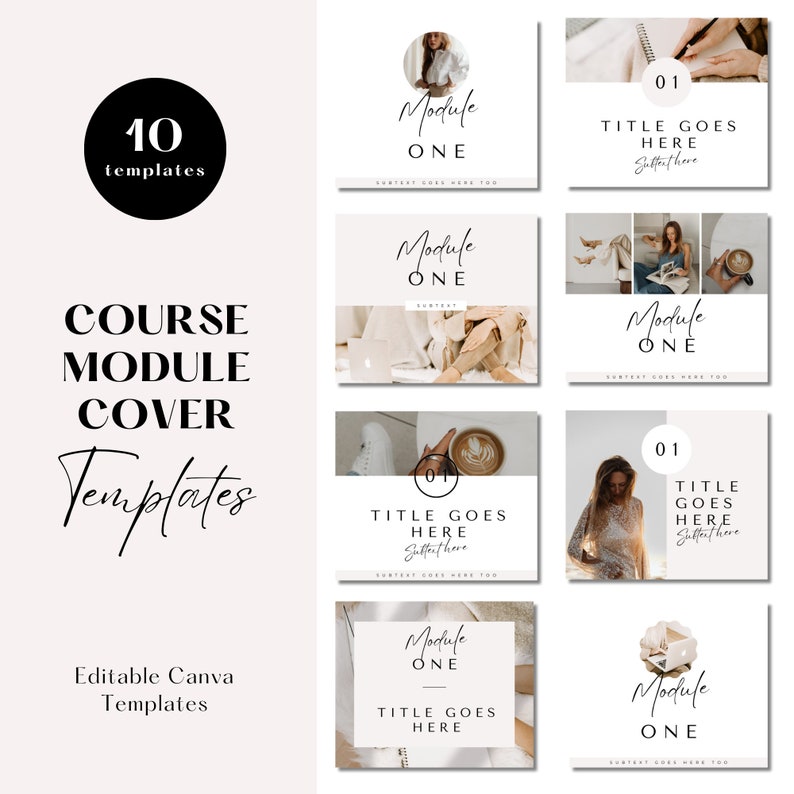 Module Cover Templates, Course Creator Templates, Online Course Module ...