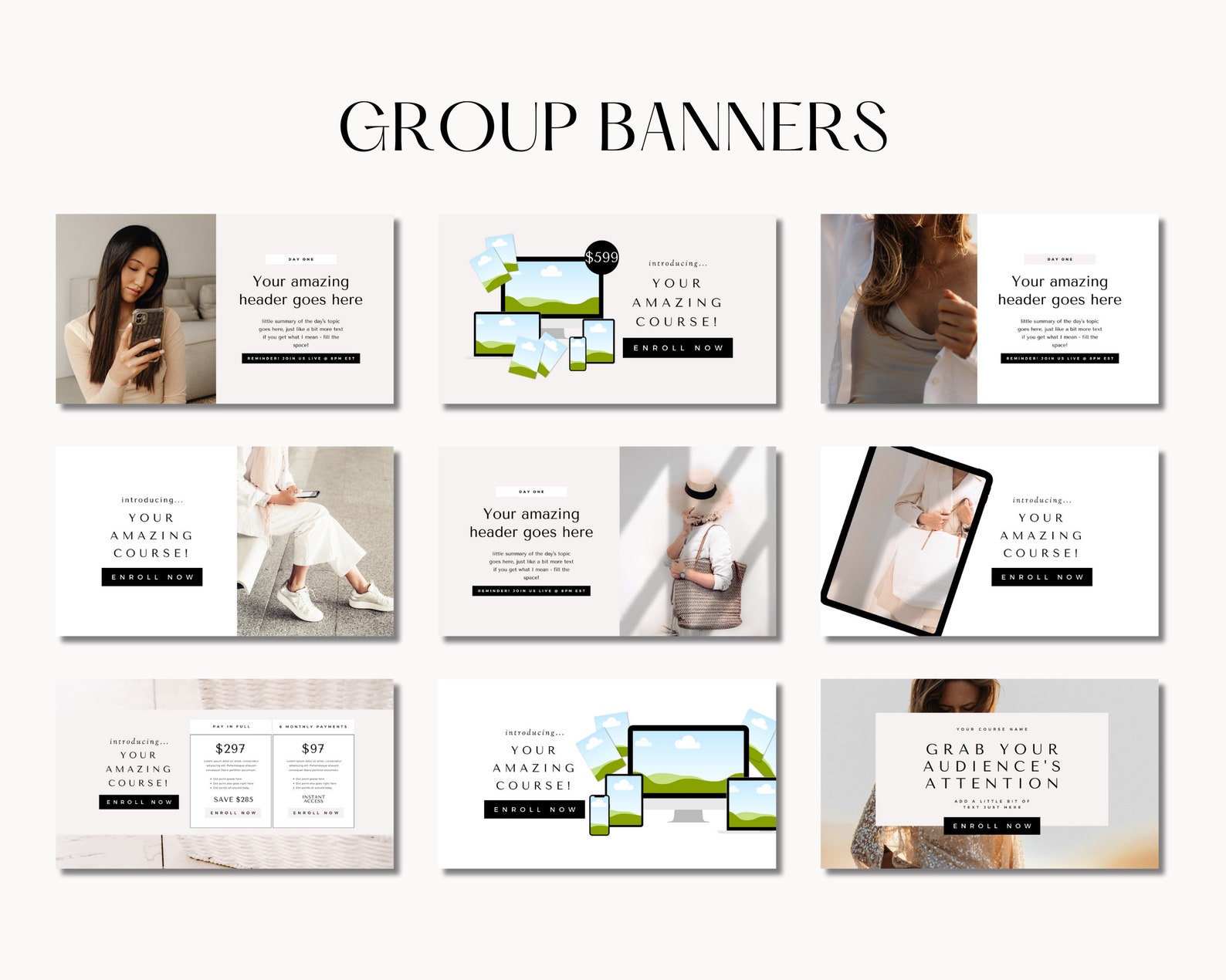 Banner Canva Template, Group Banner Template Canva, Facebook Group ...