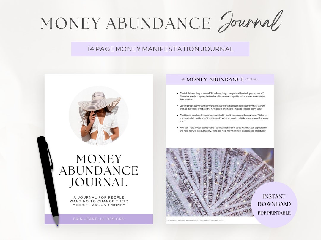 Money Manifestation Journal, Money Mindset Journal Printable, Financial ...
