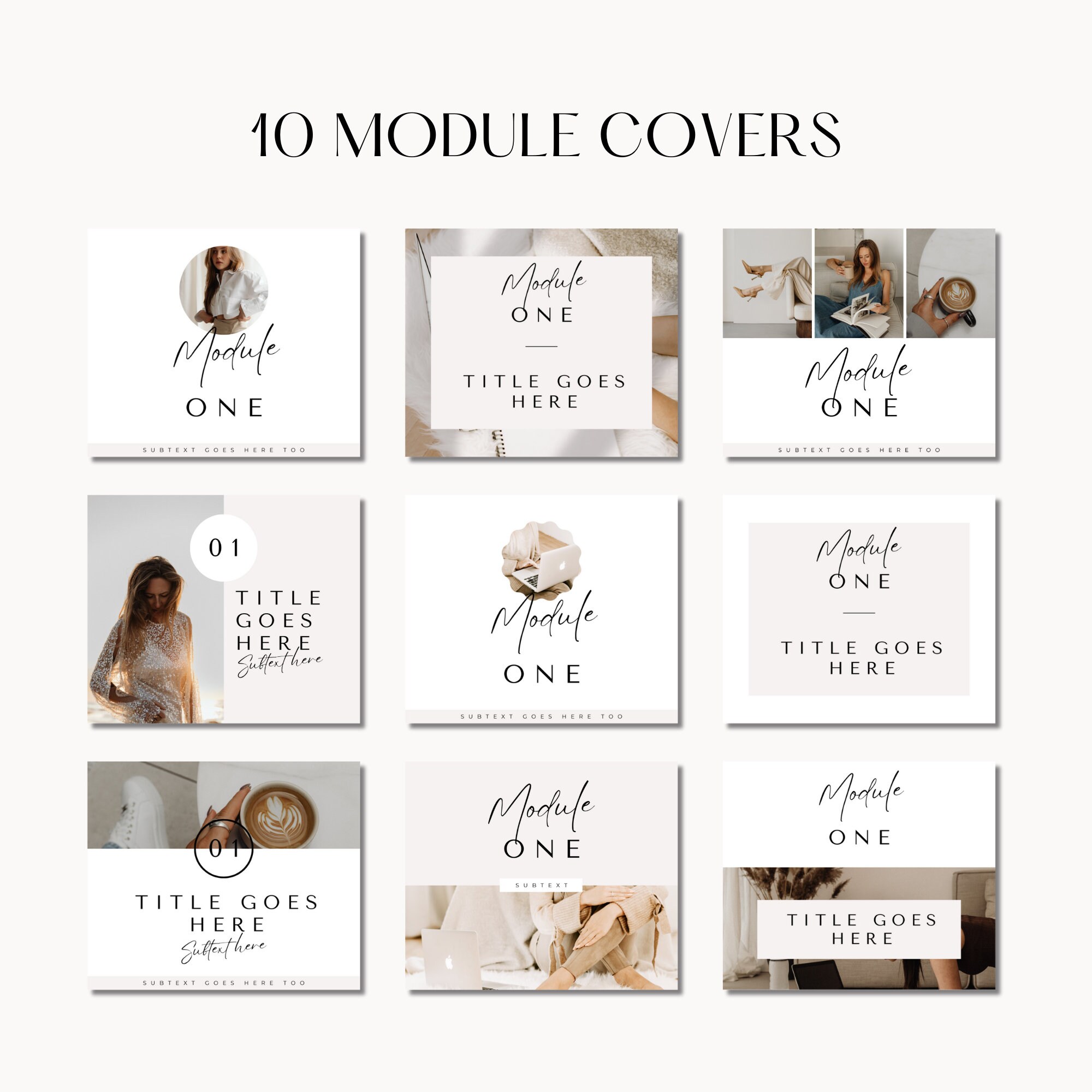 Module Cover Templates, Course Creator Templates, Online Course Module ...