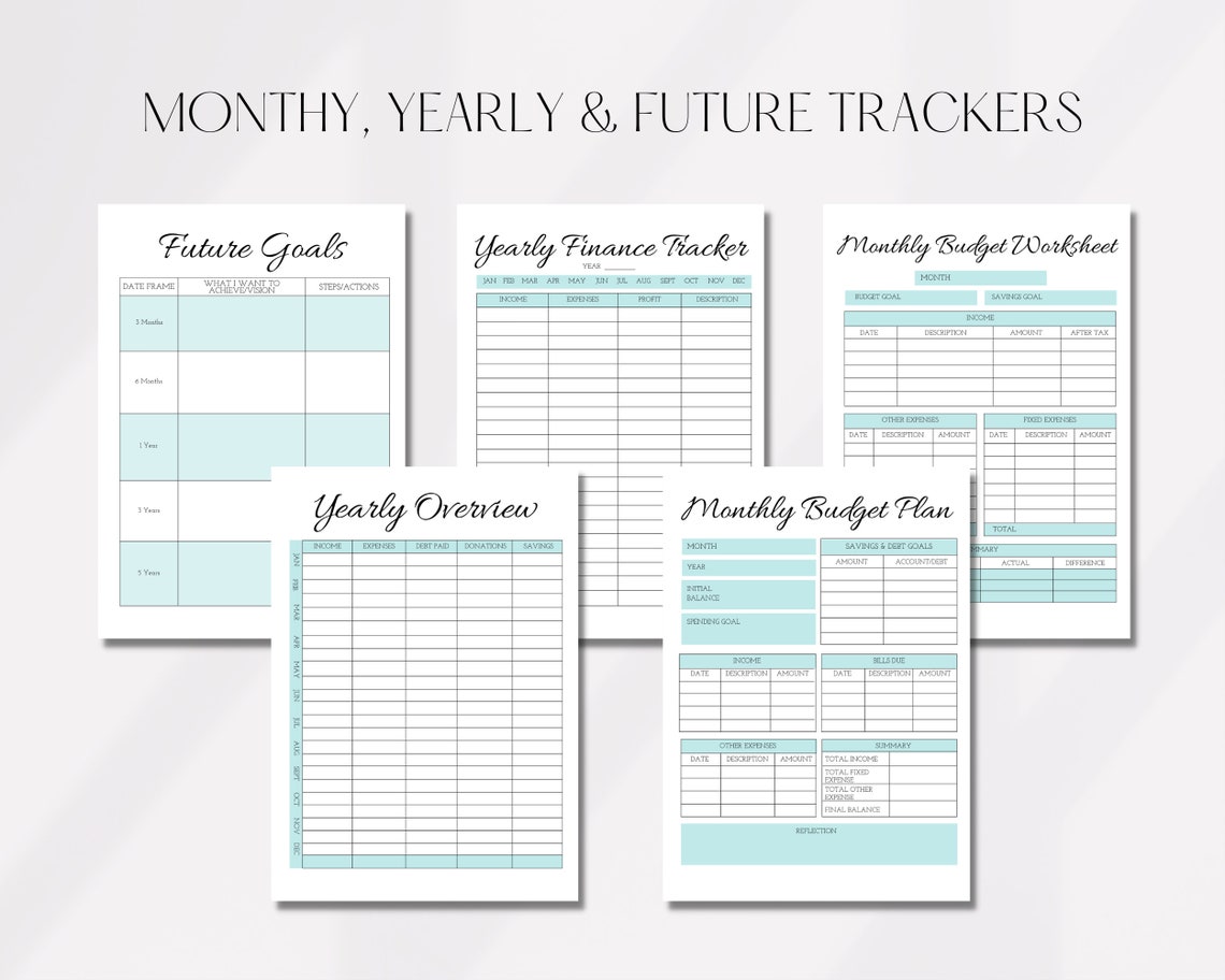 Financial Planner Printable, Financial Planner Workbook, Budget Planner ...