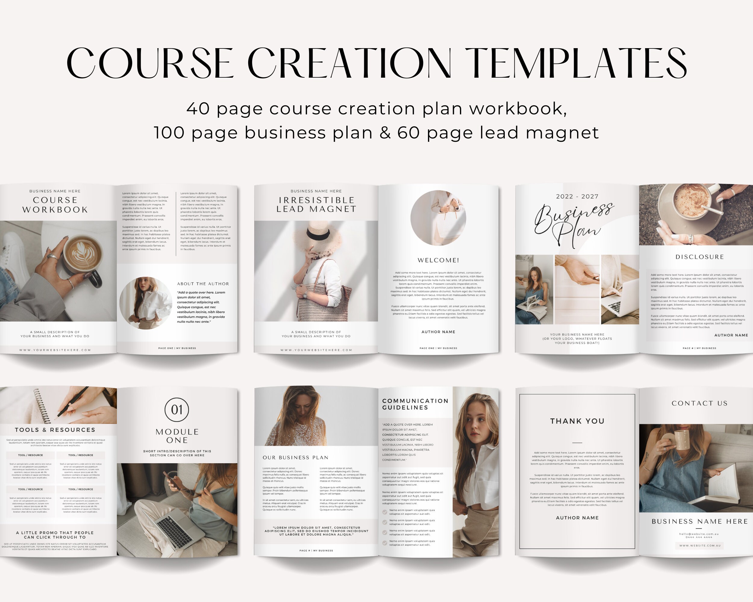 Course Creator Templates Sales Page Canva Template Lead - Etsy
