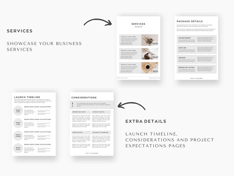 Small Business Plan Template, Business Planner Proposal, Start up ...