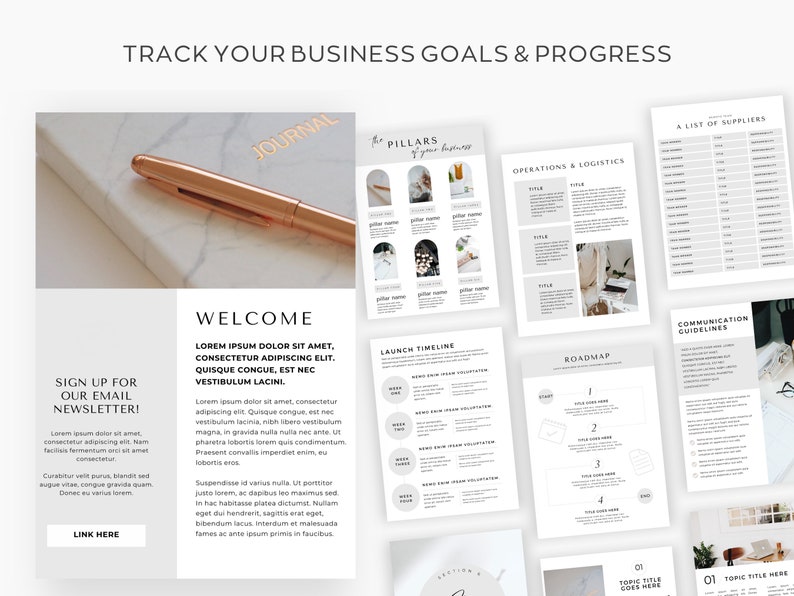 Small Business Plan Template, Business Planner Proposal, Start up ...