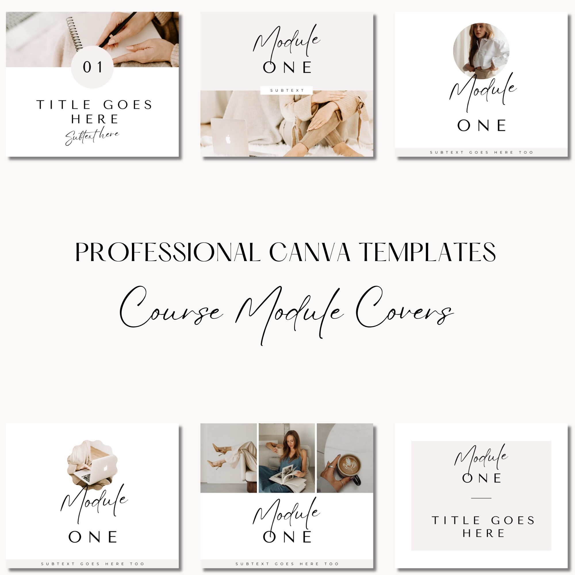 Module Cover Templates, Course Creator Templates, Online Course Module ...