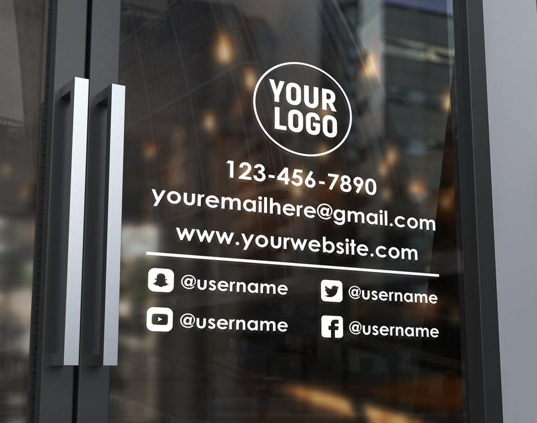 BEST SELLER - Custom Business Decal - Your Company Name - Logo ...