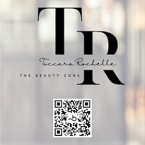 Business Door Sign- Custom Logo Decal - Outdoor Decals / QR Code Decal ...
