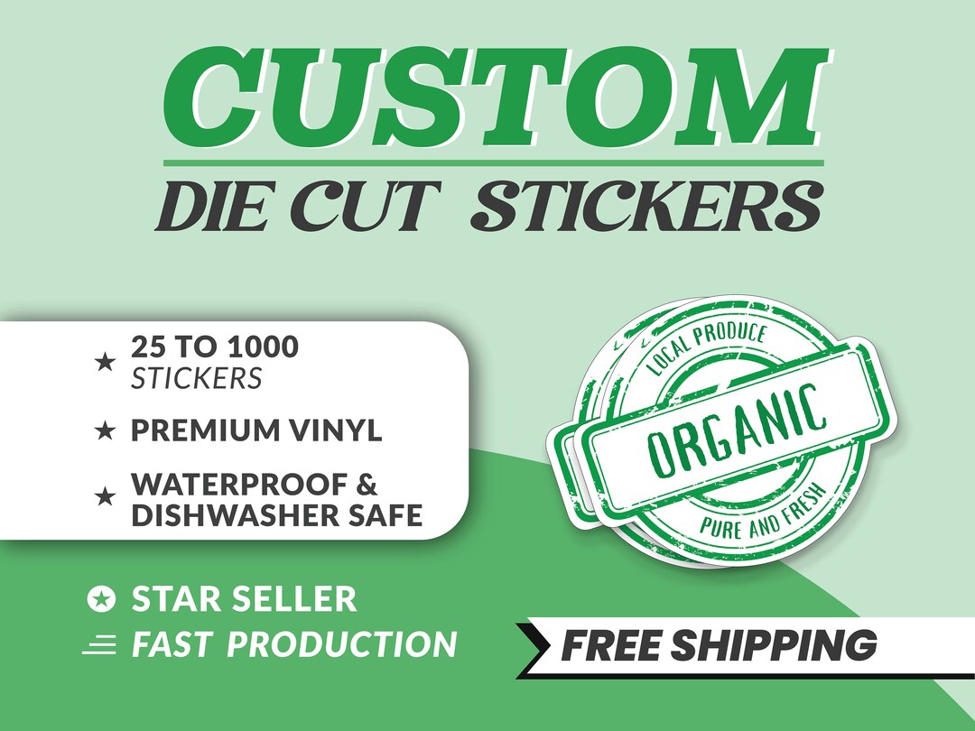 Premium Quality Custom Stickers Custom Vinyl Die Cut Stickers, Die Cut ...
