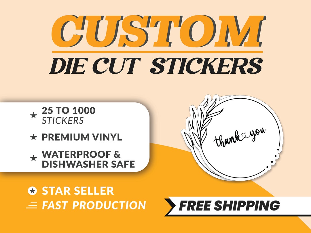 Premium Quality Pack of Stickers, Die Cut Vinyl Stickers, Custom ...
