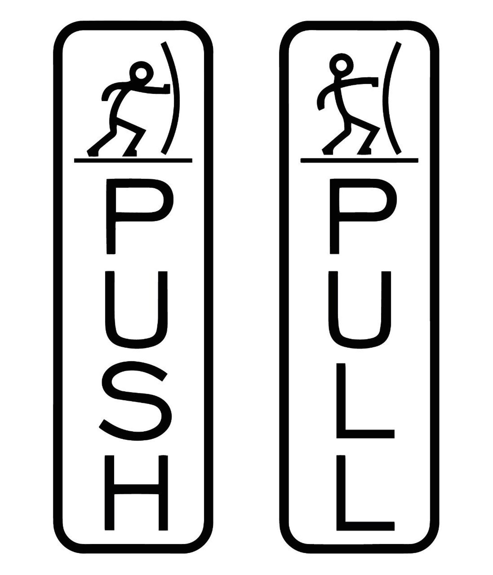 Custom Color PUSH N PULL Set of 2 Push and Pull Sign - Etsy